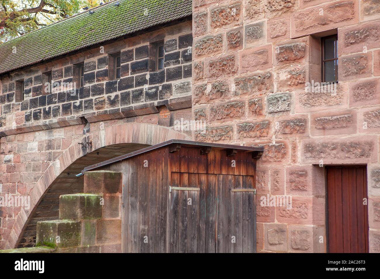 side view and details of medieval architecture Stock Photo - Alamy