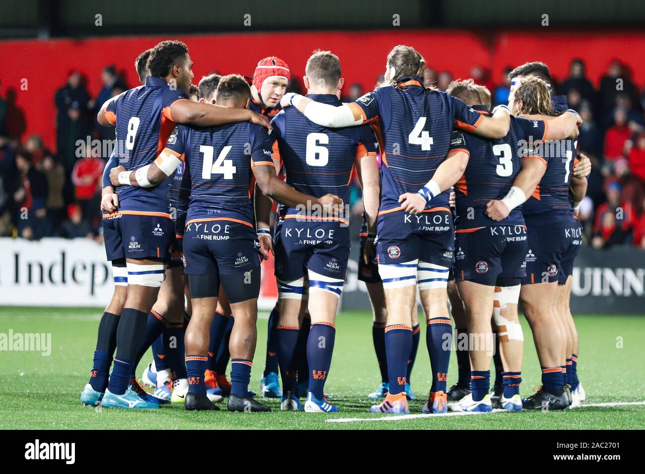 November 29th, 2019, Cork, Ireland: action from the Munster Rugby ...