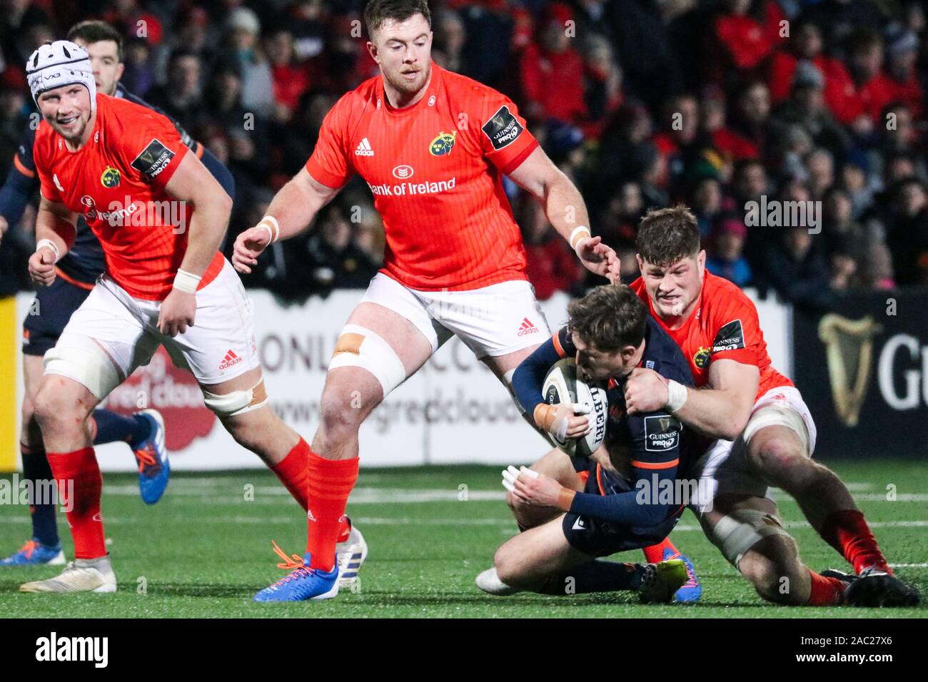November 29th, 2019, Cork, Ireland: action from the Munster Rugby ...