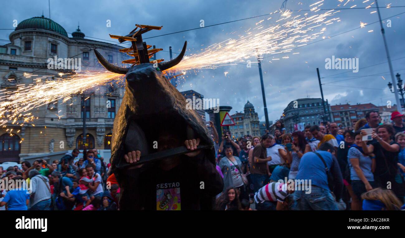 "Fire Bull", Aste Nagusia (English: Great Week) the main festival of ...