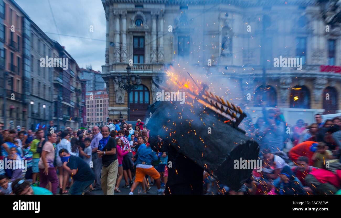 "Fire Bull", Aste Nagusia (English: Great Week) the main festival of ...