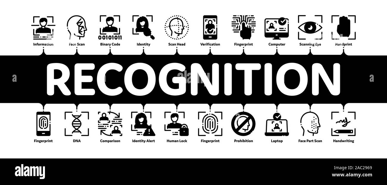 Recognition Minimal Infographic Banner Vector Stock Vector Image & Art ...