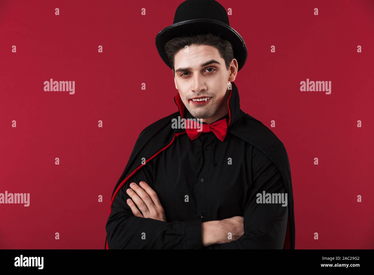 Young male in masquerade vampire hi-res stock photography and images ...