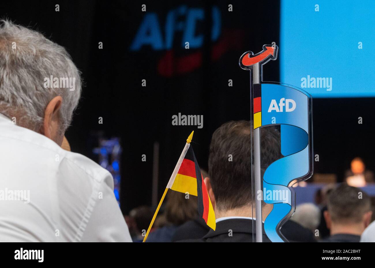 Brunswick, Germany. 30th Nov, 2019. A display with AfD inscription and ...