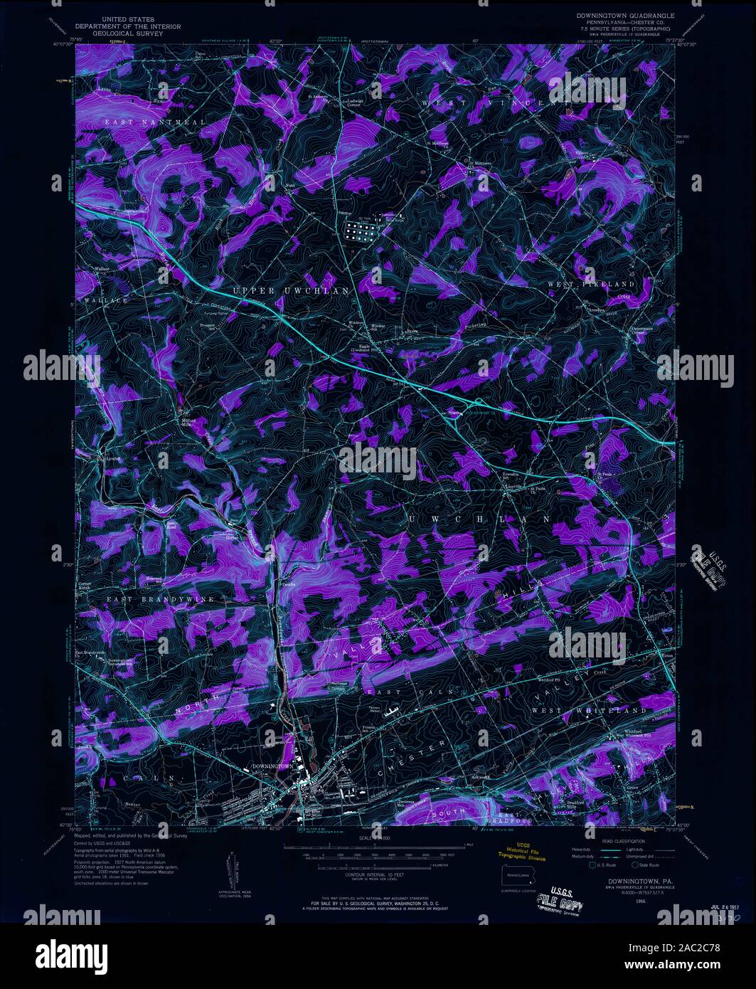 Map of downingtown hi-res stock photography and images - Alamy