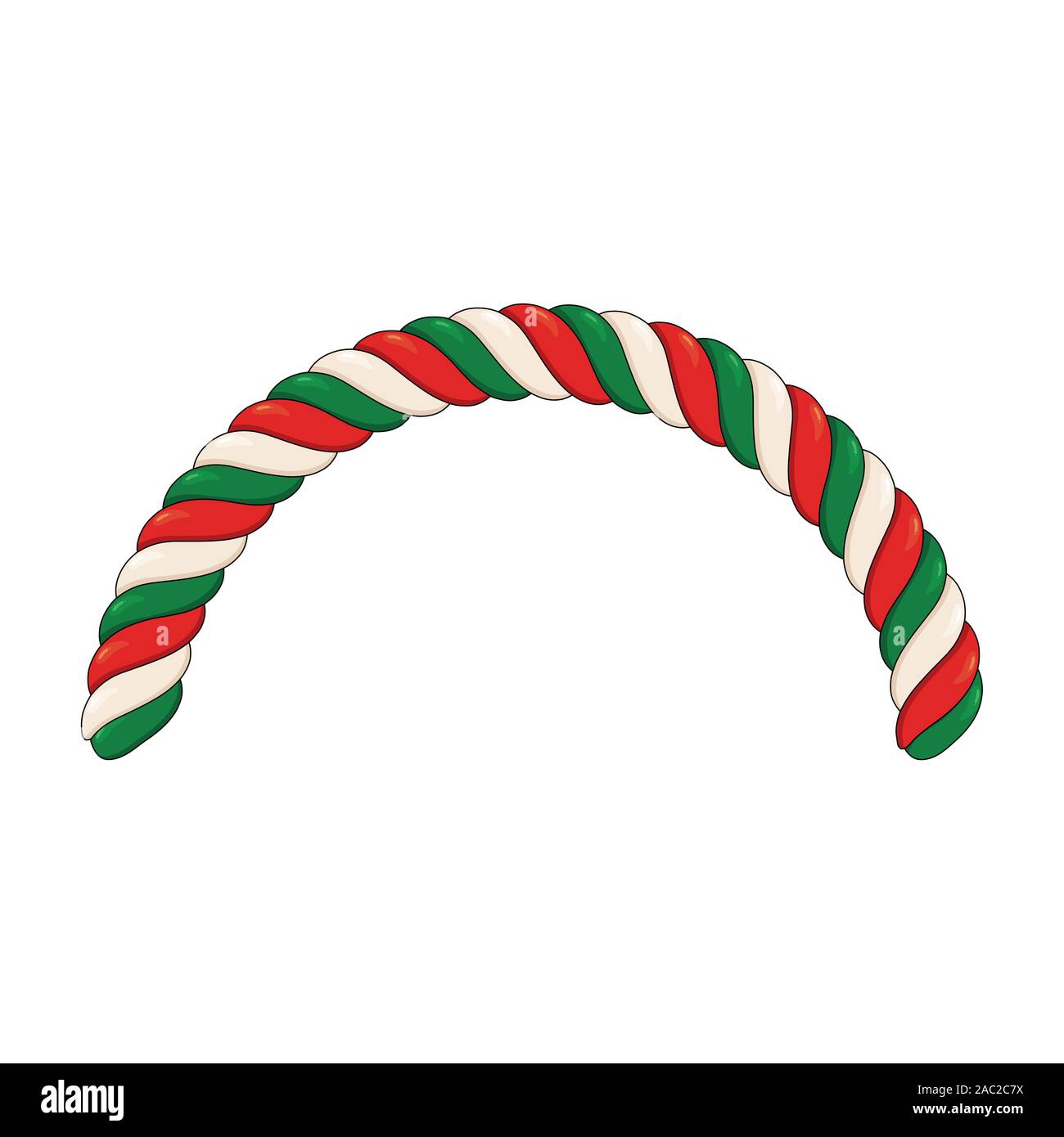 arc semicircle candy cane frame border. Twisted hard candy round border ...