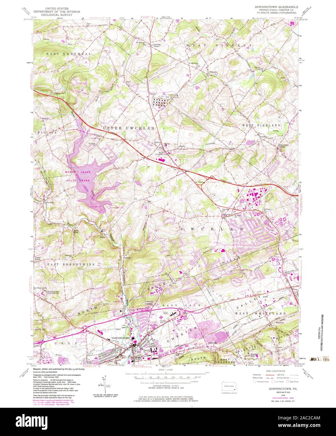 Map of downingtown hi-res stock photography and images - Alamy