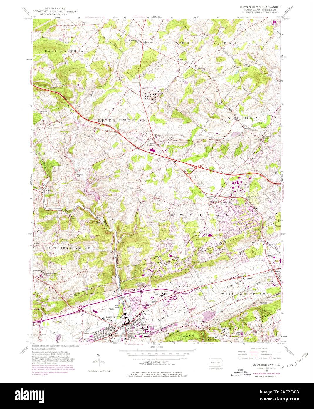 Map of downingtown Cut Out Stock Images & Pictures - Alamy