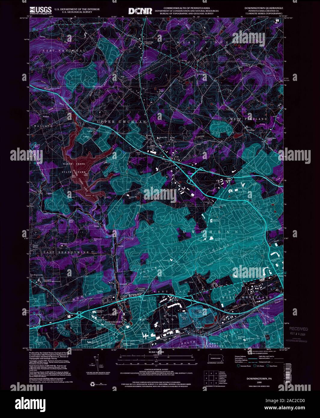 Map of downingtown hi-res stock photography and images - Alamy
