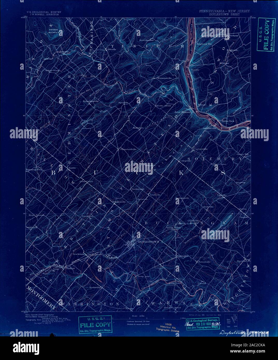 Doylestown pennsylvania map hi-res stock photography and images - Alamy