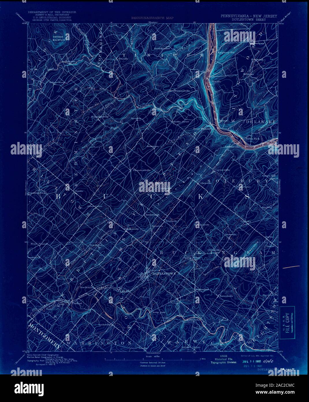 Doylestown pennsylvania map hi-res stock photography and images - Alamy