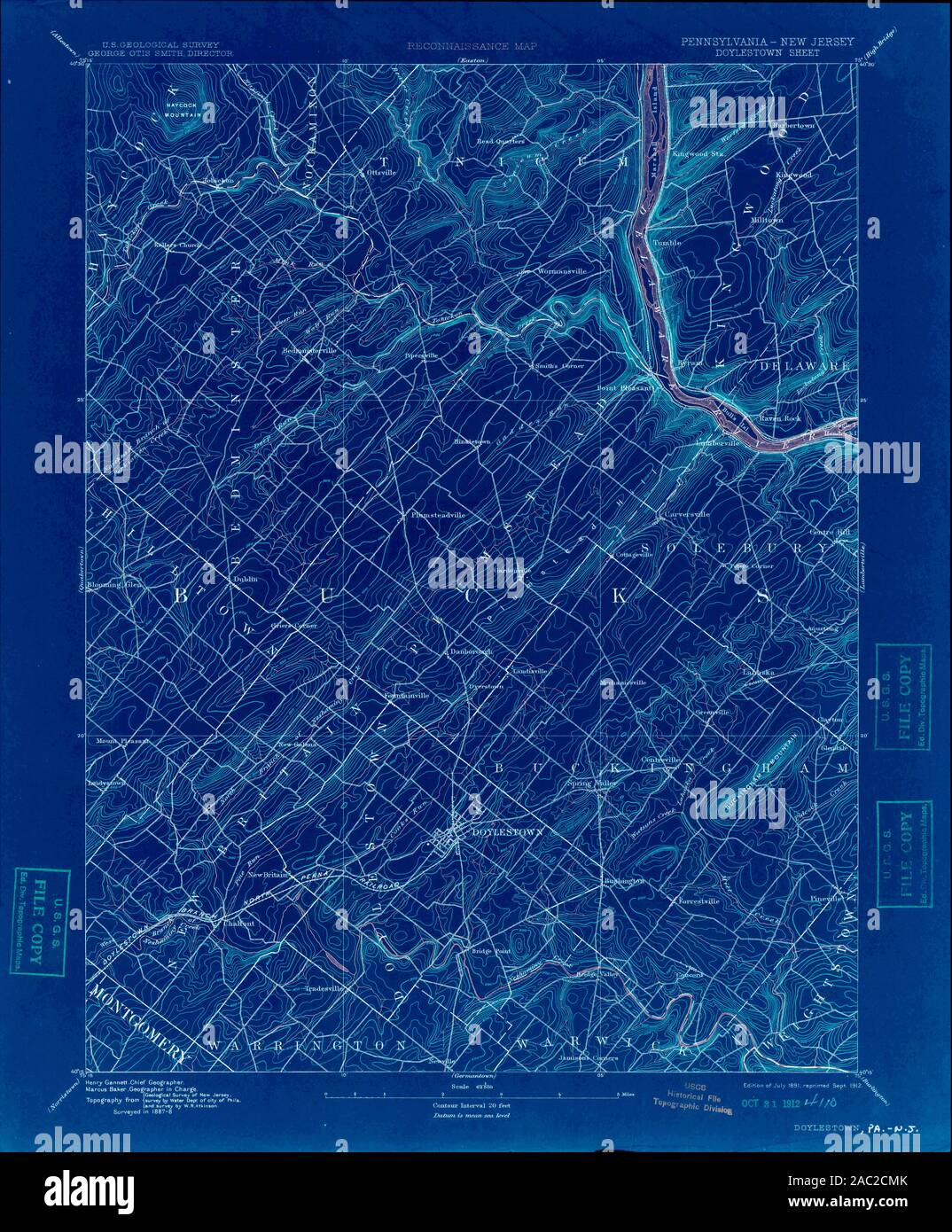 Doylestown pennsylvania map hi-res stock photography and images - Alamy