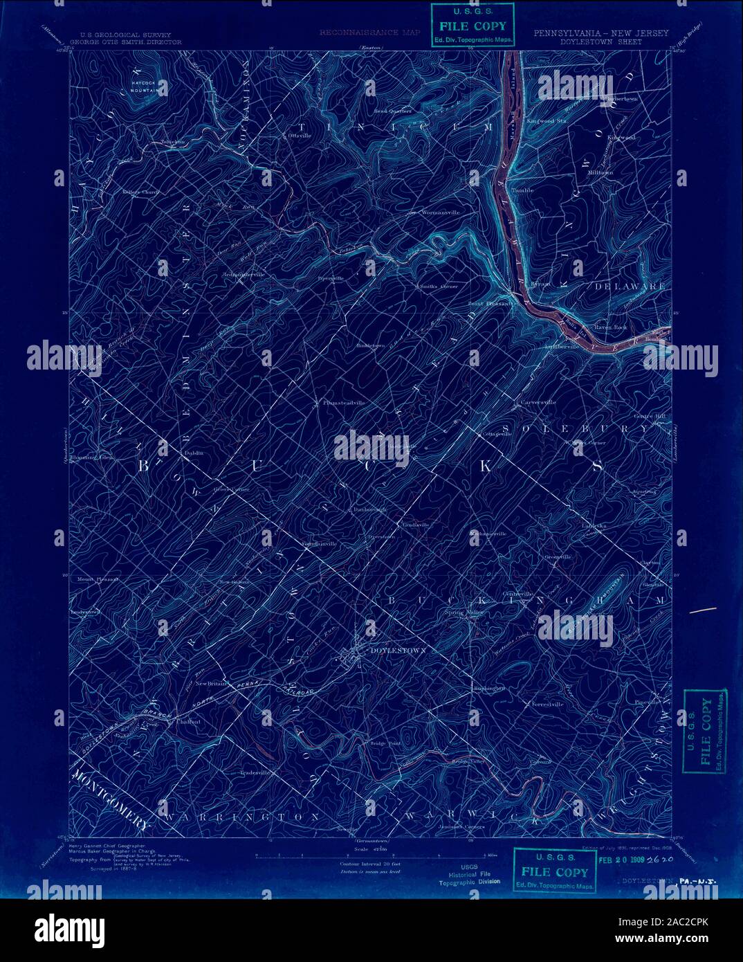 Doylestown pennsylvania map hi-res stock photography and images - Alamy