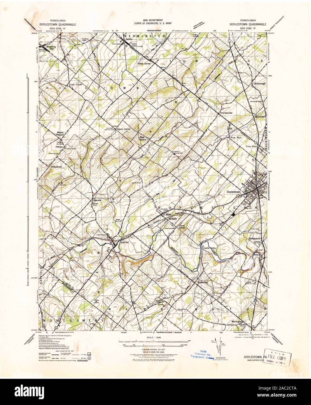 Map of doylestown hi-res stock photography and images - Alamy