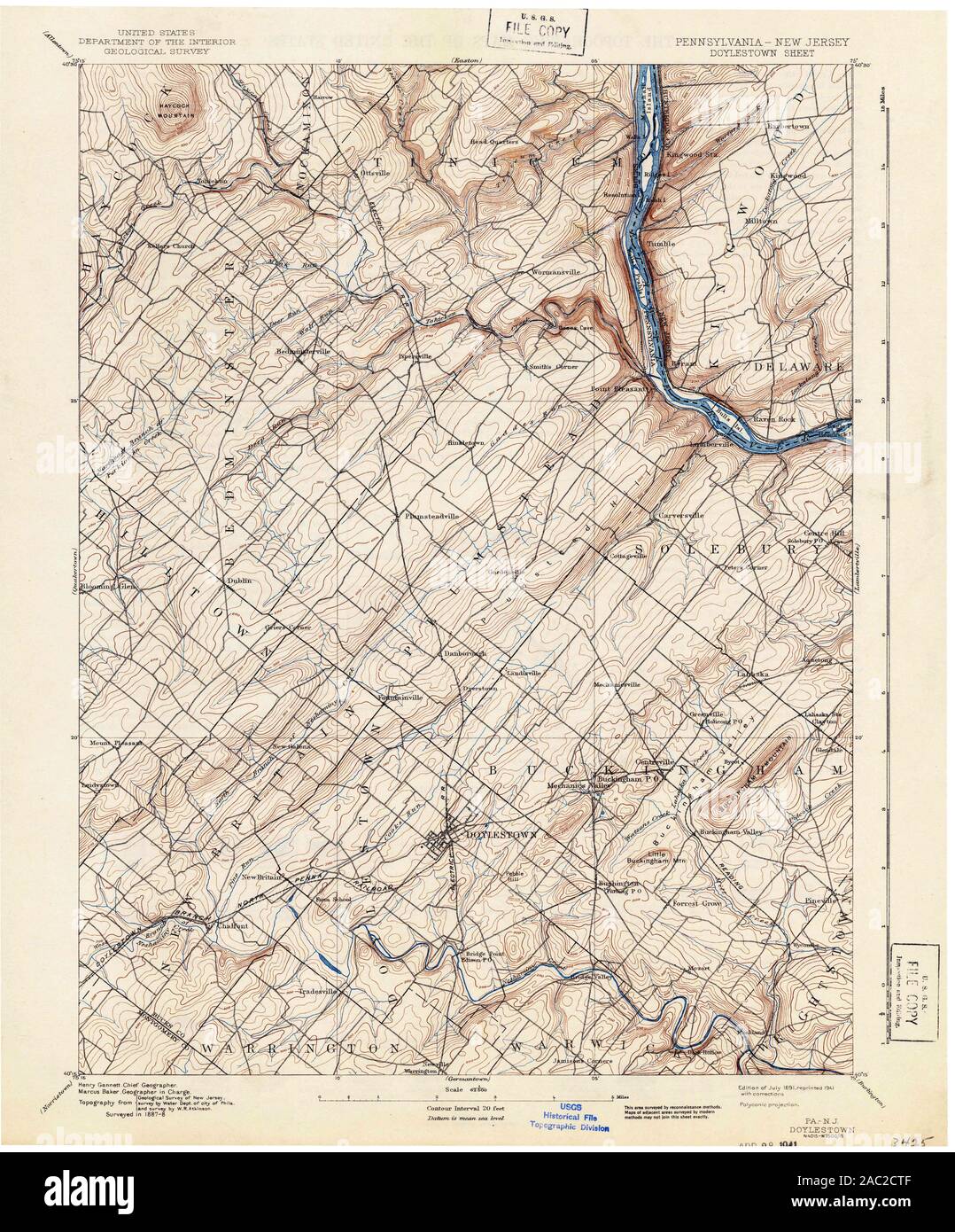 Doylestown map hi-res stock photography and images - Alamy