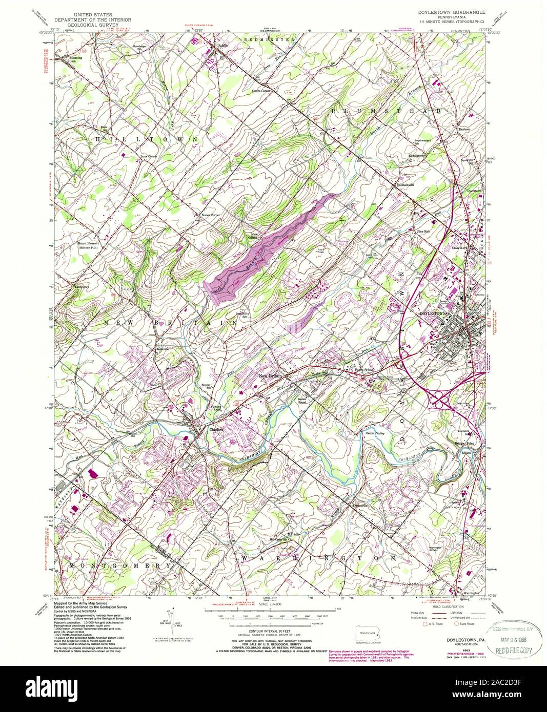 Map of doylestown hi-res stock photography and images - Alamy