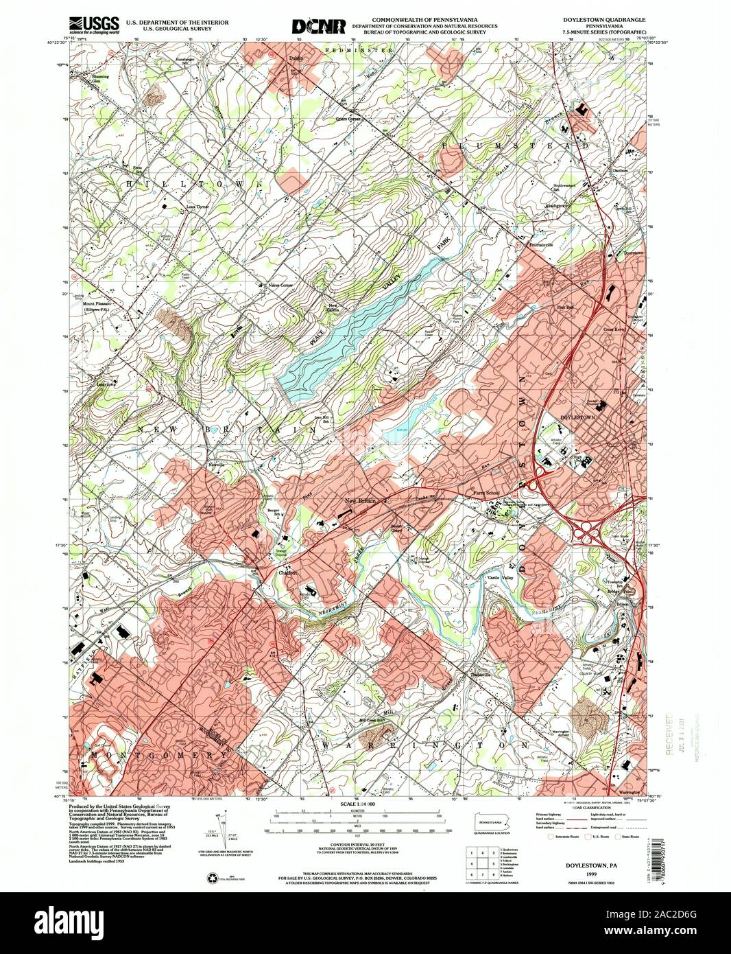 Doylestown pennsylvania map hi-res stock photography and images - Alamy