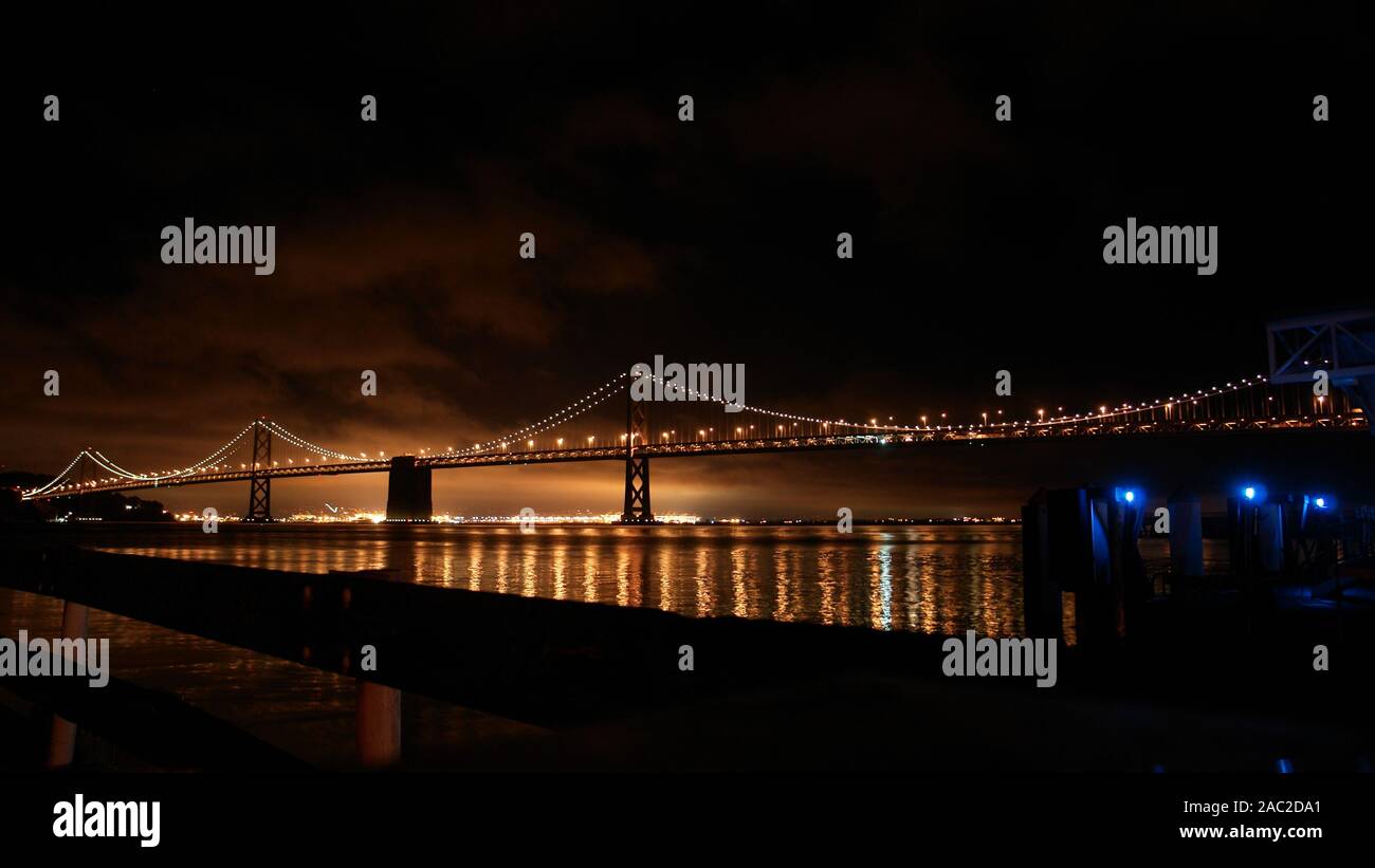 Beautiful urban skyline oakland bay bridge background san francisco hi ...