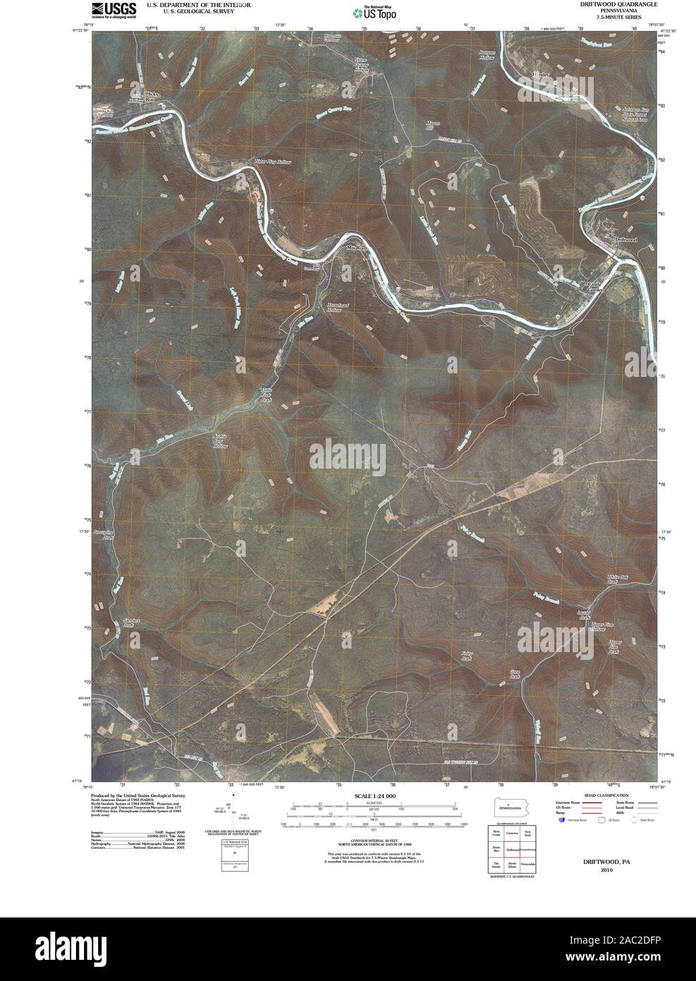 Driftwood pennsylvania map hi-res stock photography and images - Alamy