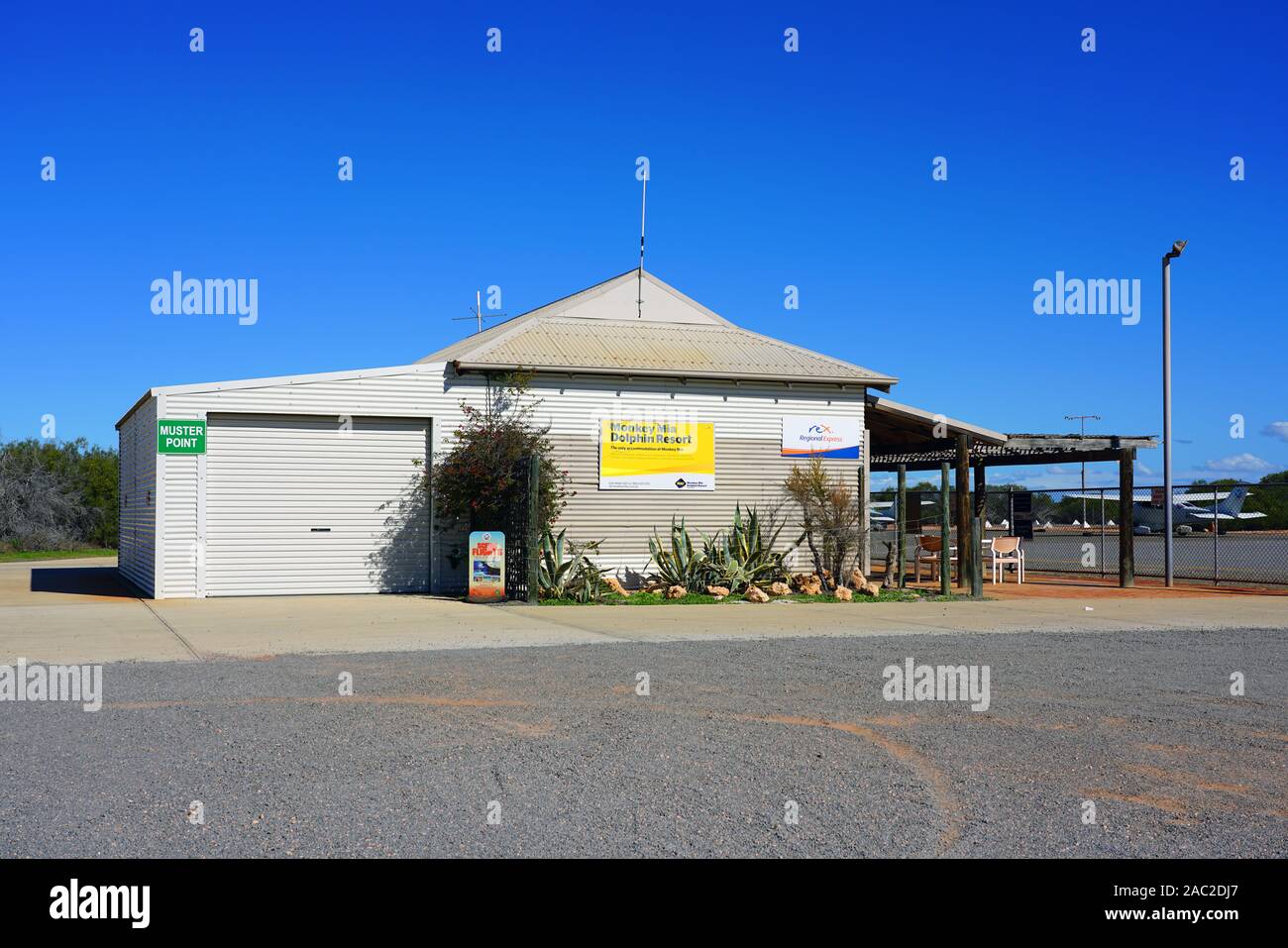 SHARK BAY, AUSTRALIA -8 JUL 2019- View of the Shark Bay Airport (MJK ...
