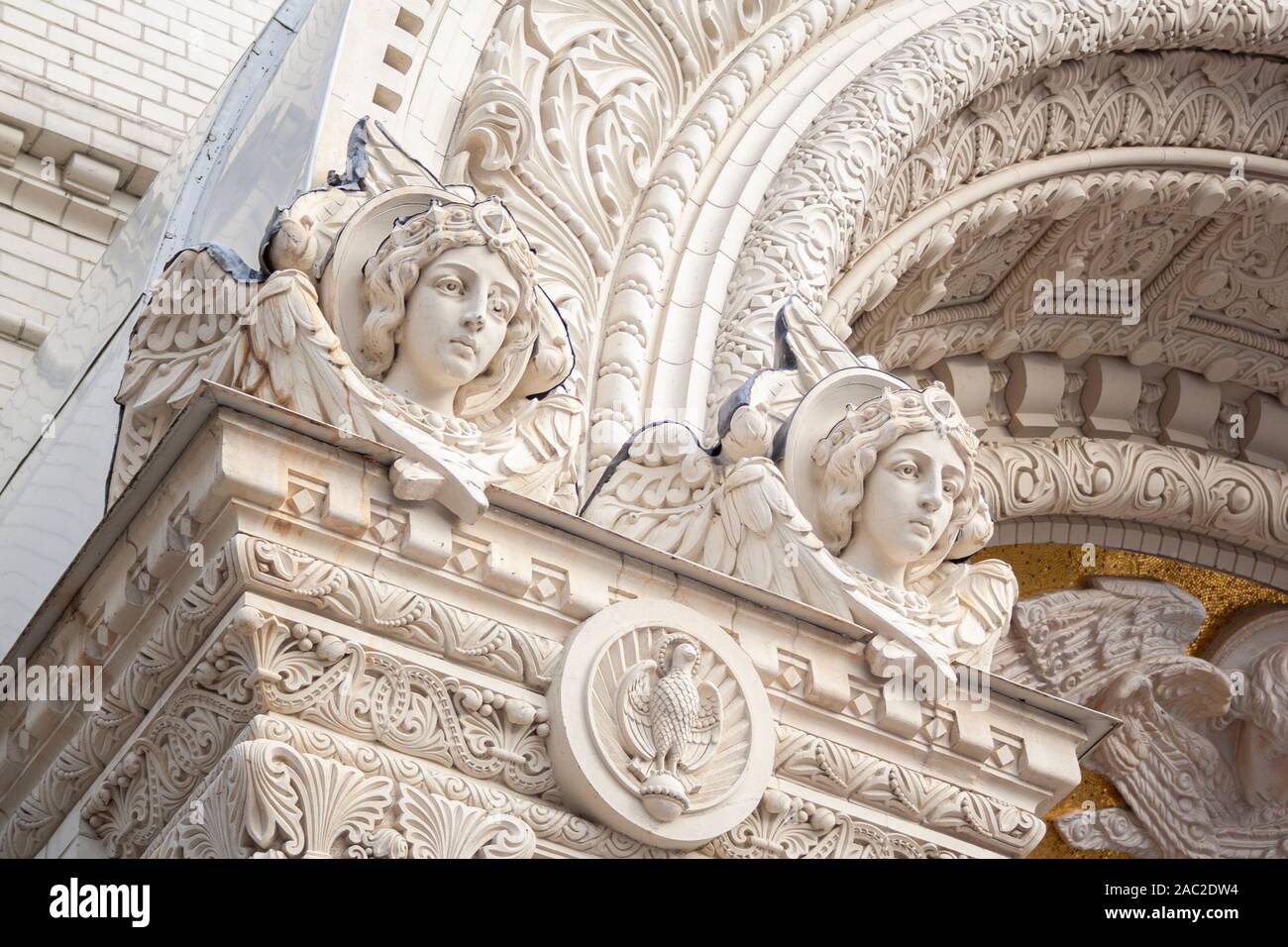 Two angels with wings on exterior of nicholas the wonderworker ...