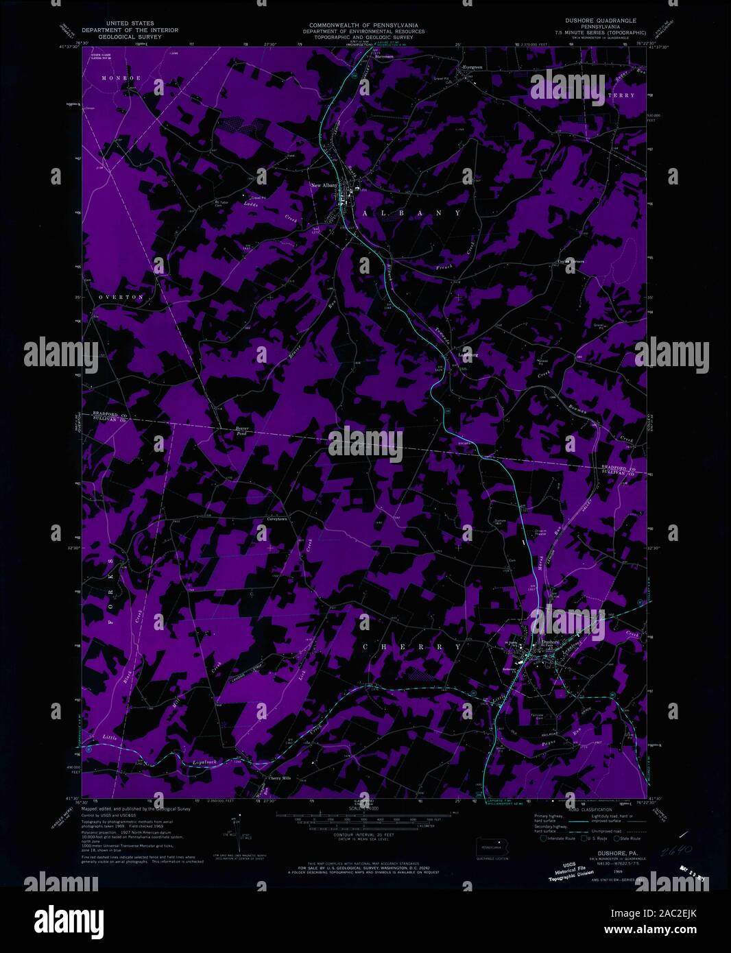 Dushore pennsylvania map hi-res stock photography and images - Alamy