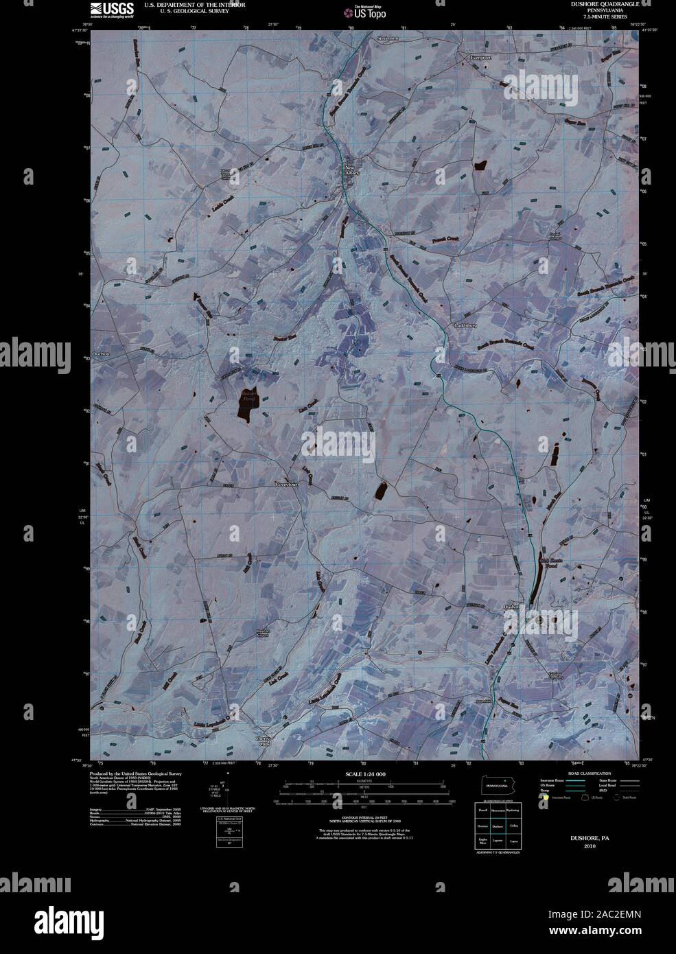 Map of dushore hi-res stock photography and images - Alamy