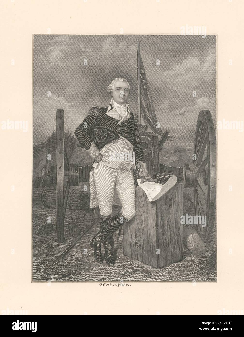 Gen Knox Printmakers include F. Bartolozzi, A. Chappel, H.B. Hall, D.C ...