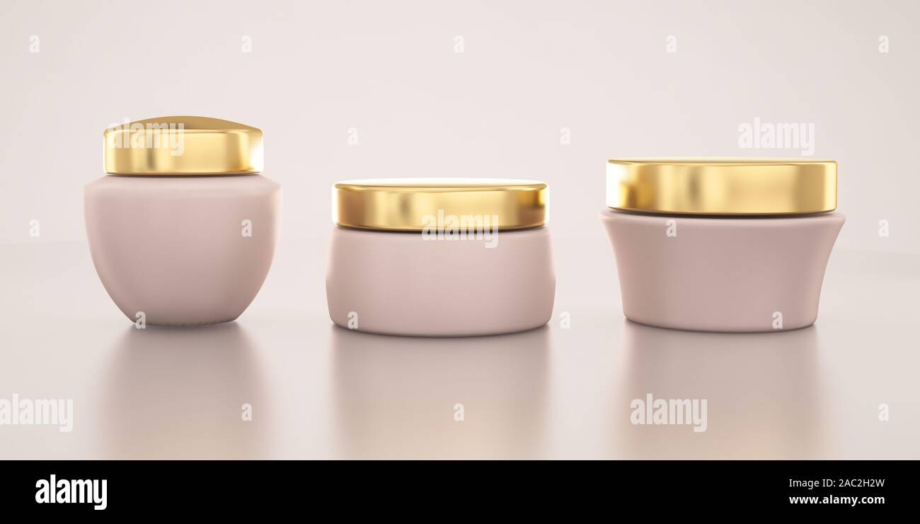 Cream for skin care. 3d rendering, 3d illustration Stock Photo - Alamy