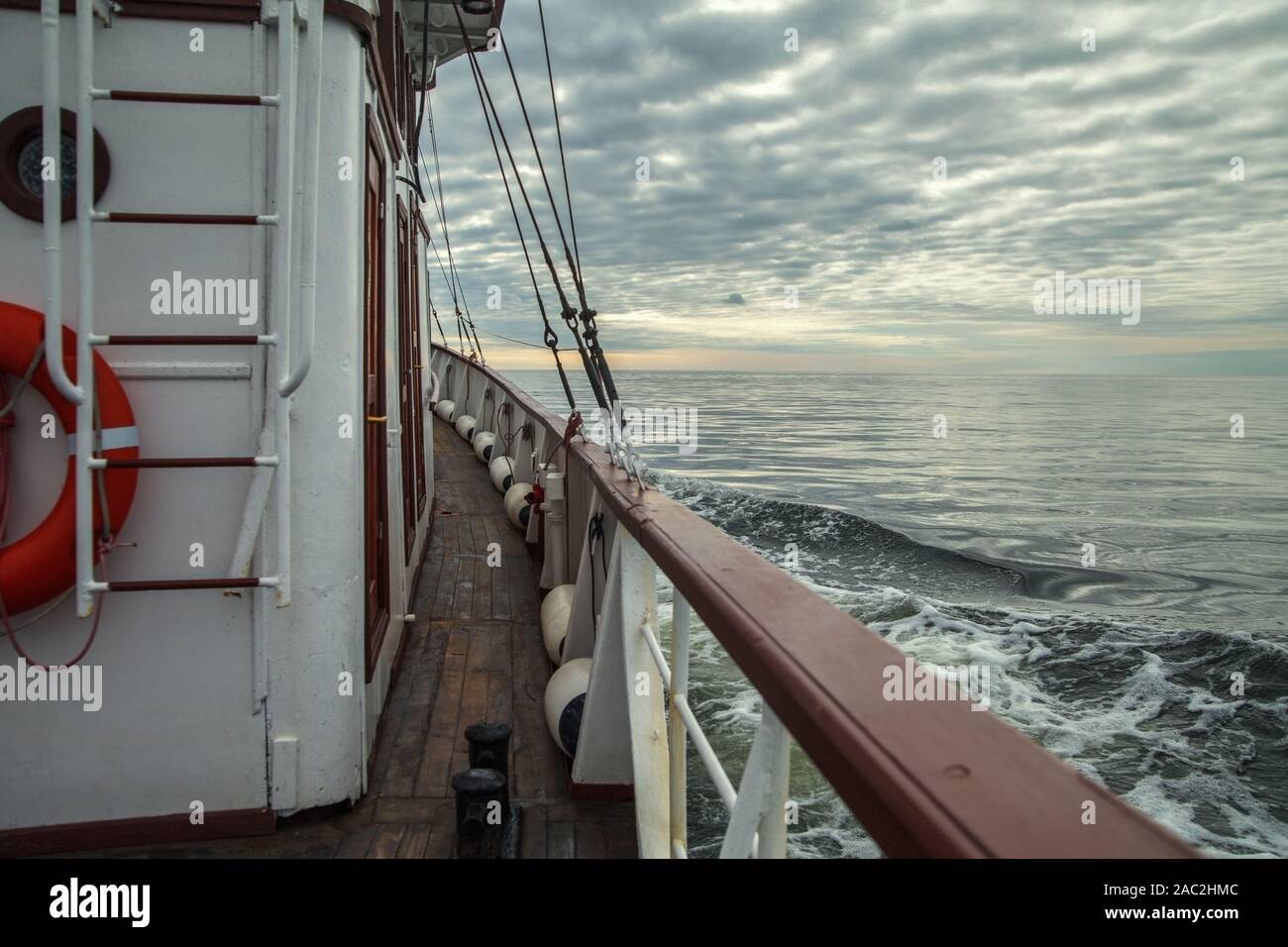 View to the open sea from old ship Stock Photo - Alamy
