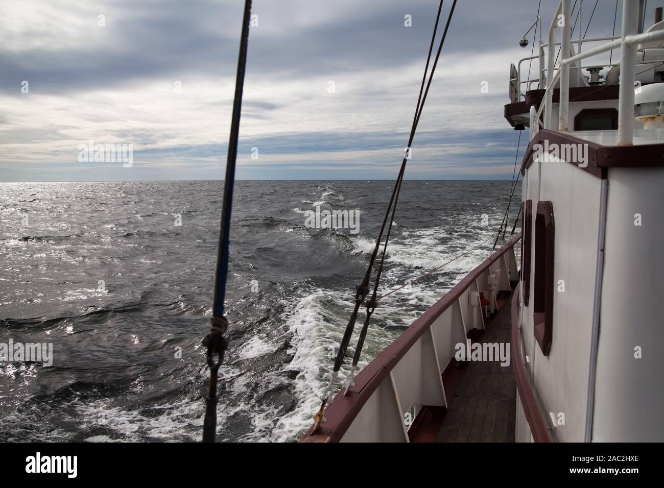 View to the open sea from old ship Stock Photo - Alamy