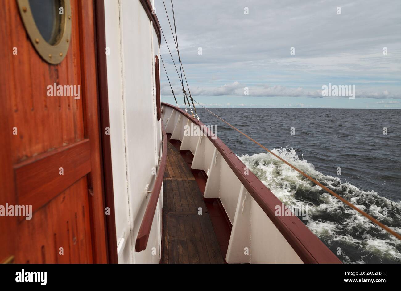 View to the open sea from old ship Stock Photo - Alamy