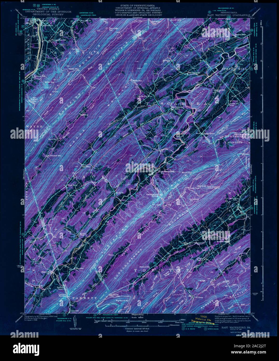 Waterford pennsylvania map hi-res stock photography and images - Alamy