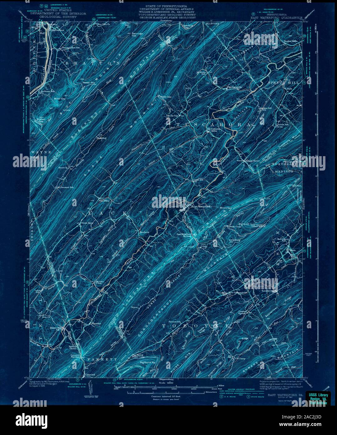 Waterford pennsylvania map hi-res stock photography and images - Alamy