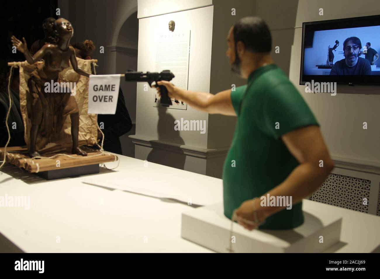 Matteo Salvini armed with a toy gun shoots two African zombie migrants ...