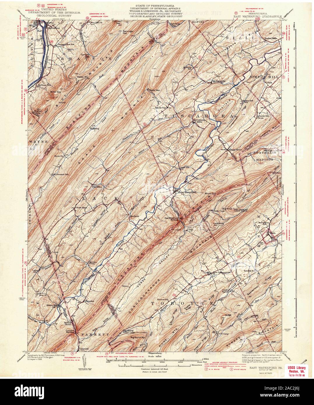Waterford pennsylvania map hi-res stock photography and images - Alamy