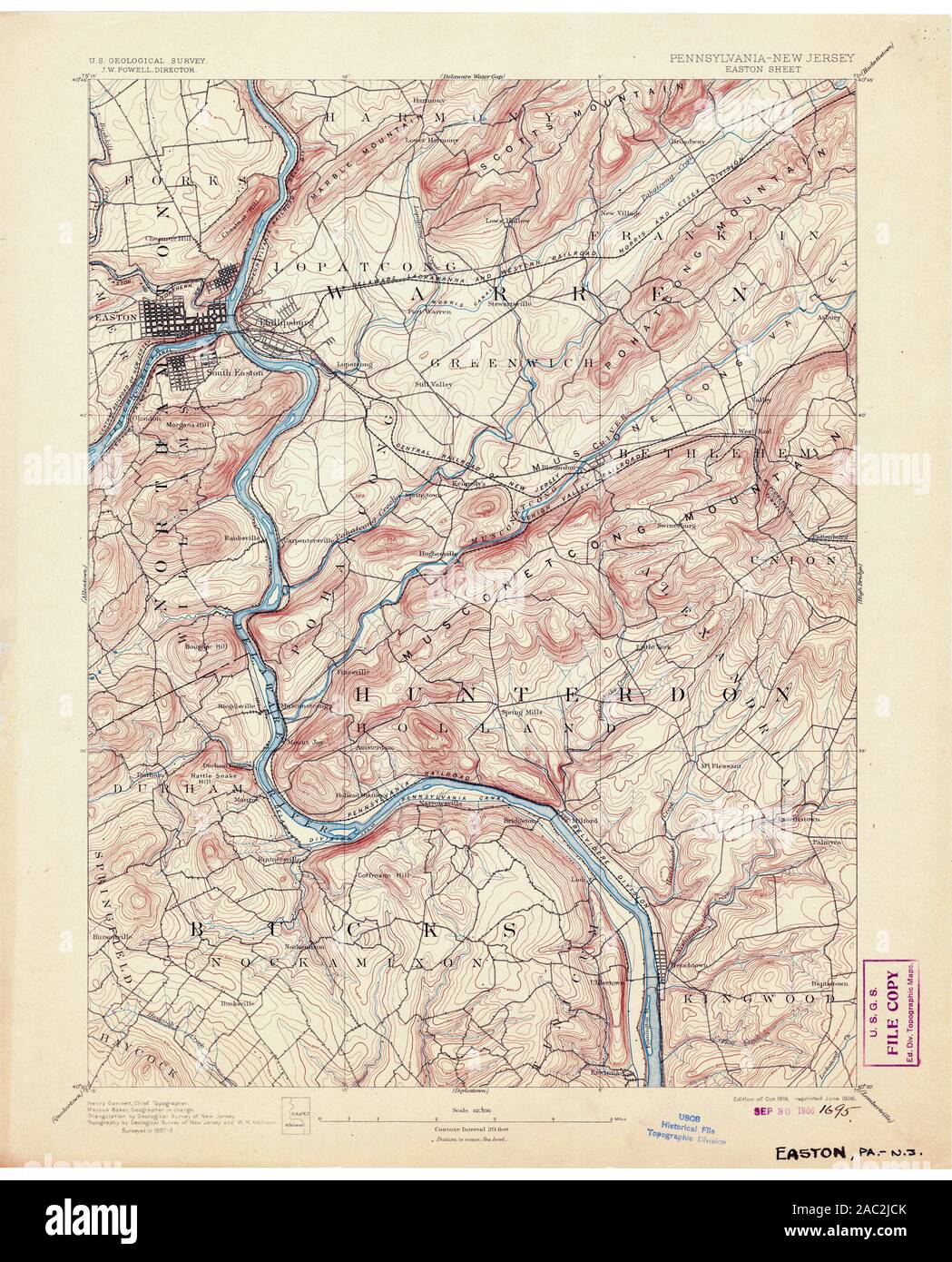 Easton pennsylvania map hi-res stock photography and images - Alamy