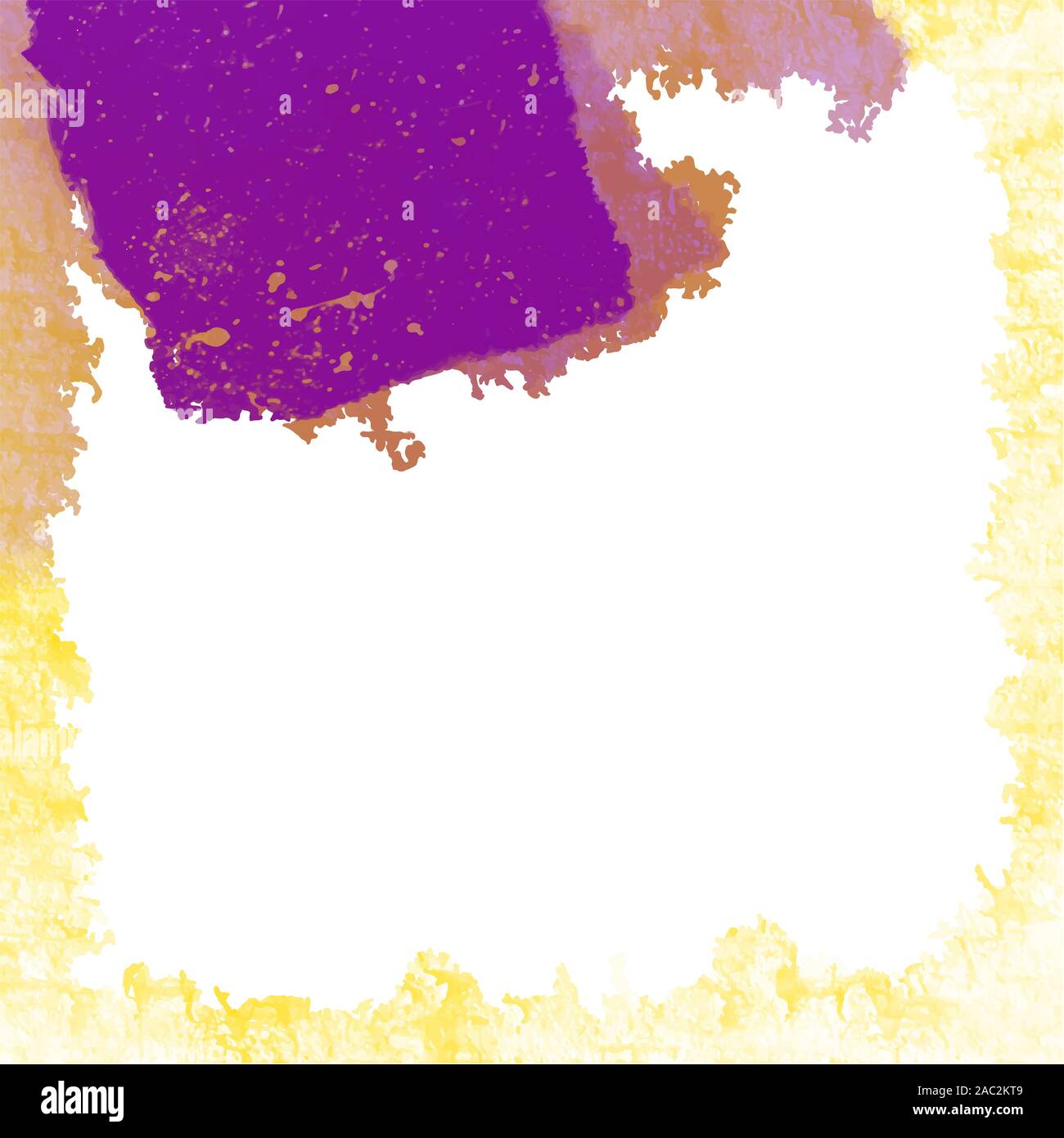 Abstract colorful watercolor creative background yellow and violet ...