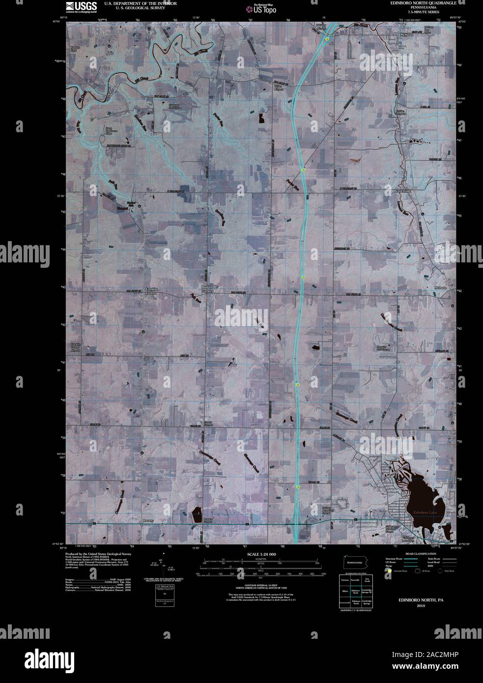 Map of edinboro hi-res stock photography and images - Alamy