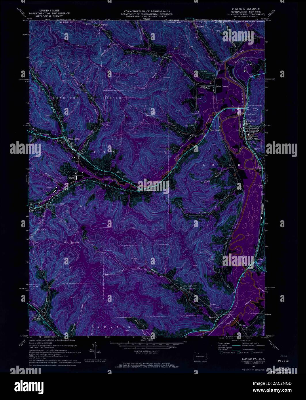 Eldred map hi-res stock photography and images - Alamy