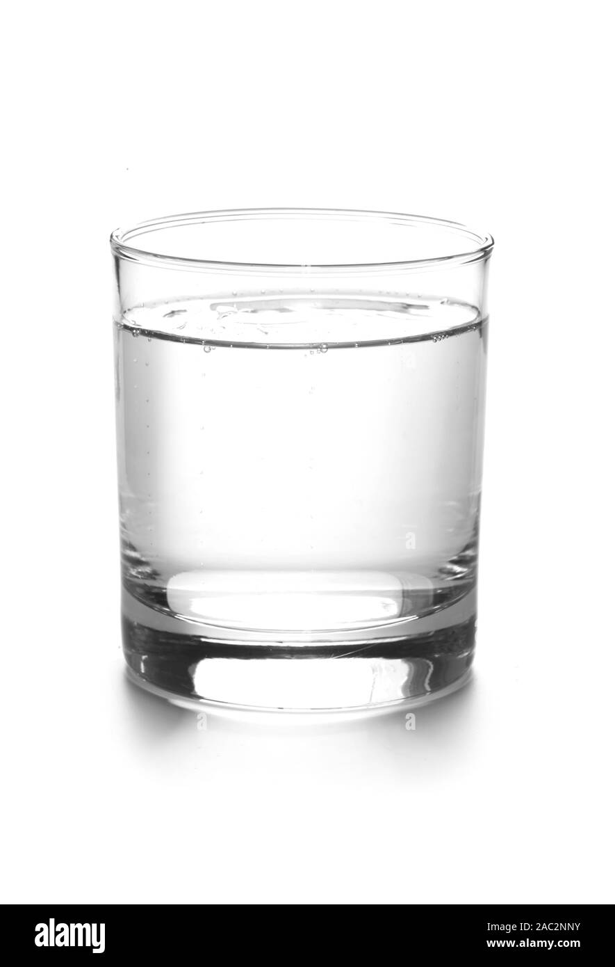 A Glass Of Water Isolated On White Stock Photo - Alamy