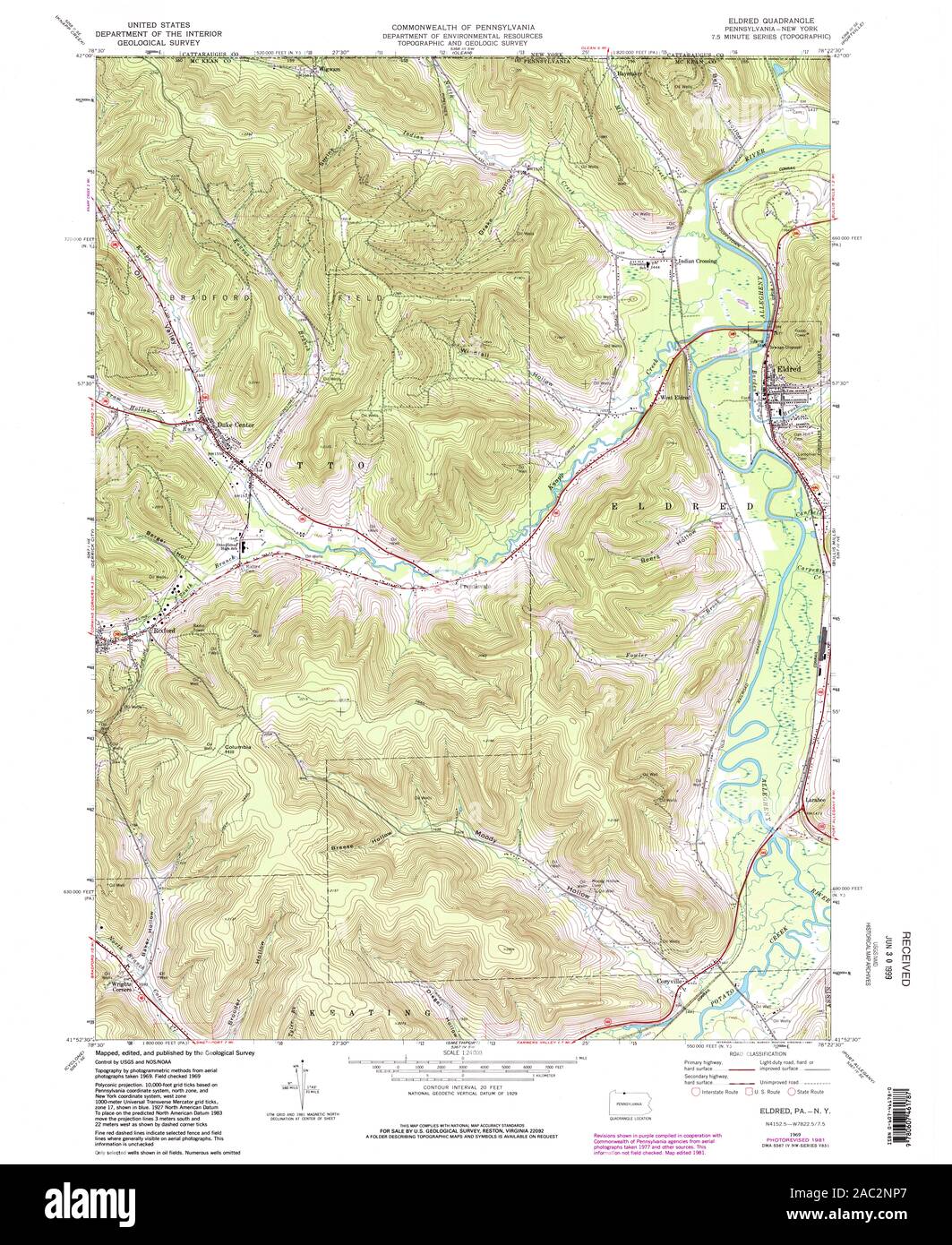 Eldred pennsylvania map Cut Out Stock Images & Pictures - Alamy