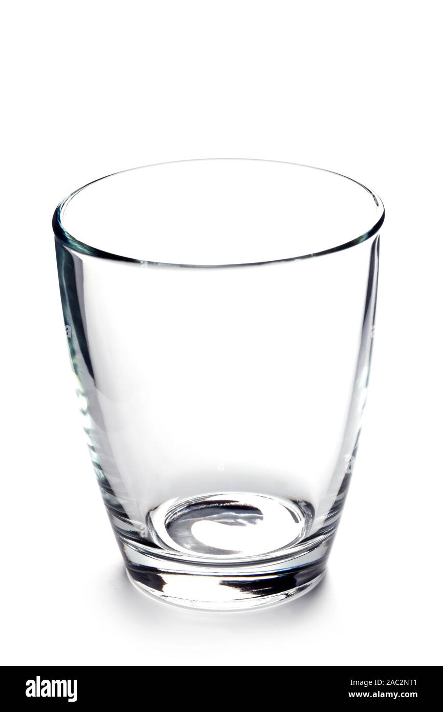 Empty Drinking Glass Isolated On White Stock Photo - Alamy