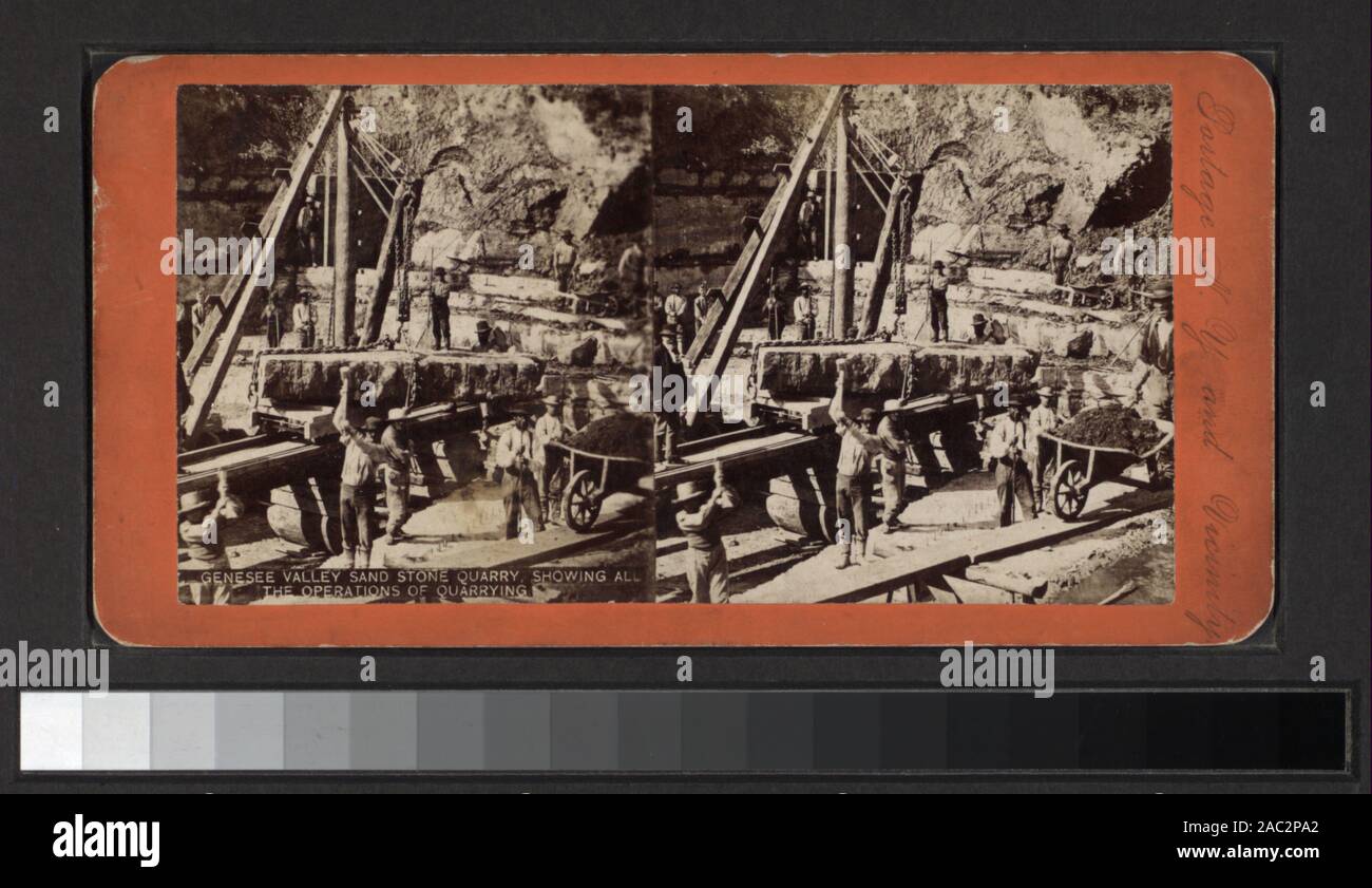 Genesee Valley Sand Stone Quarry, showing all the opertions of ...
