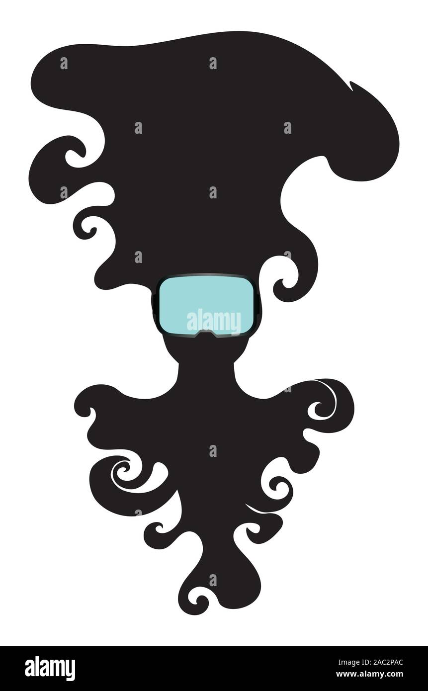 Abstract human head with blobs and swirls design Stock Vector Image ...