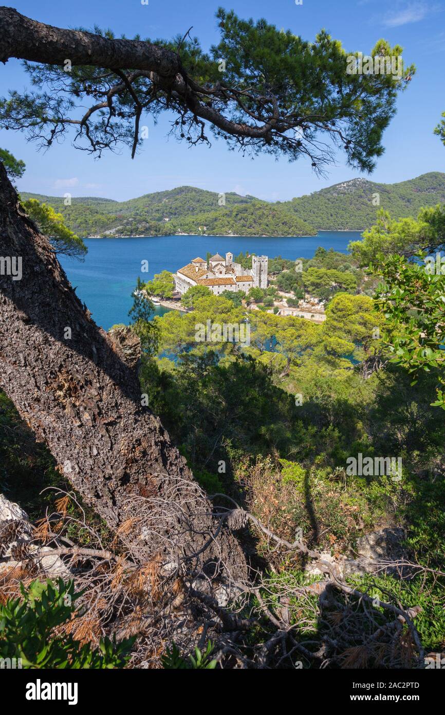 Croatia - The St.Mary benedictine monastery on the Mljet island Stock ...