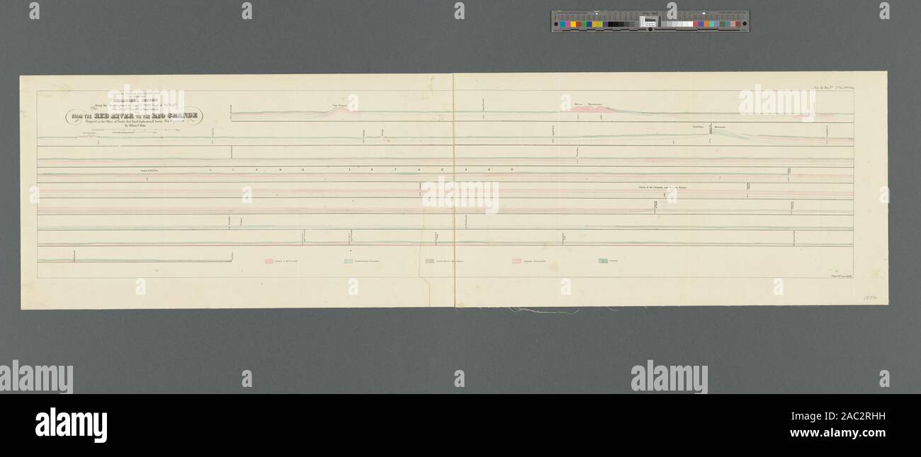Geological section along the route explored by Capt Jno Pope, Corps of ...