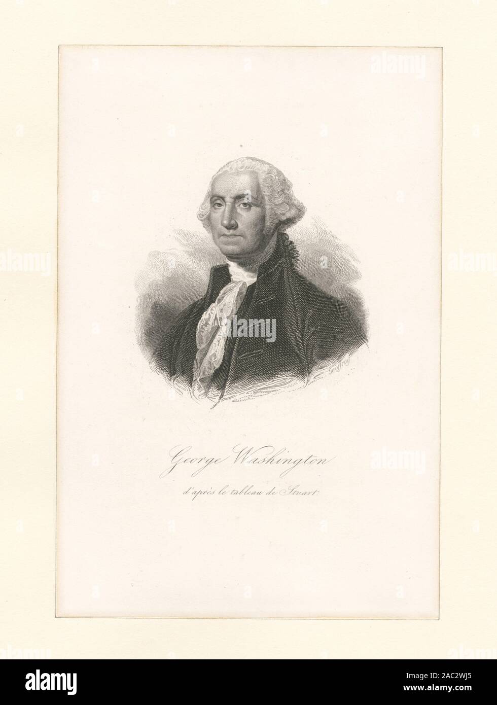 George Washington d'après le tableau de Stuart EM3064 Engraved by ...