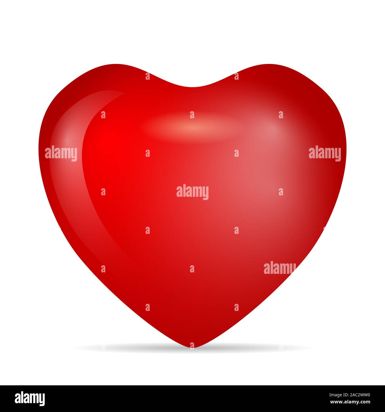 Heart on a white background. Vector illustration Stock Photo - Alamy