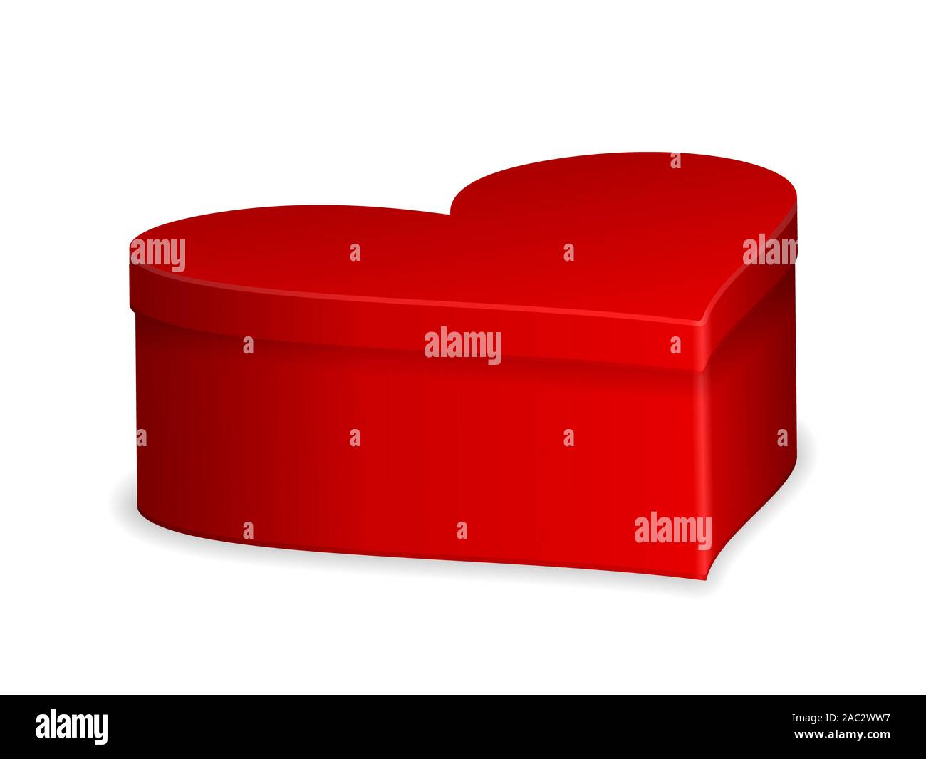 Heart box on a white background. Vector illustration Stock Photo - Alamy